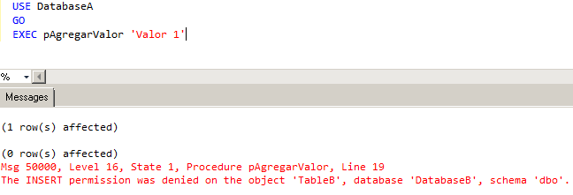 Código y Datos: cross database ownership chaining