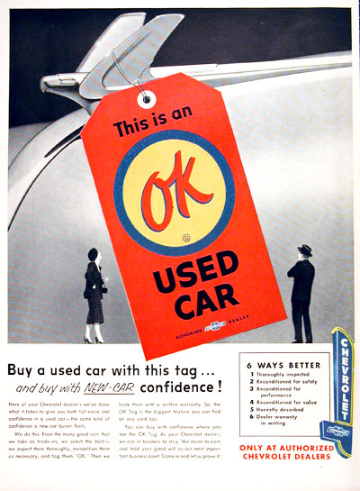 The Automobile and American Life: Chevy OK Used Cars and Louis ...