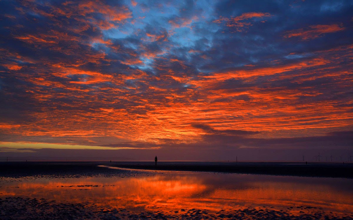 Ron Davies Photography: In Camera ... Amazing Red Skies at Crosby beach