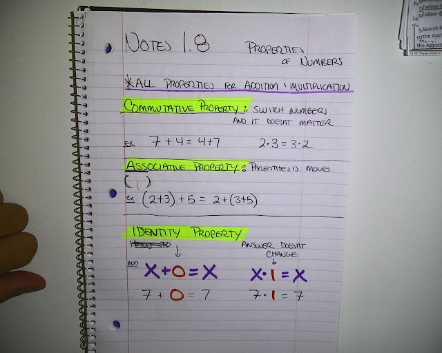Mr. Brzenski's Math Class: 9/24/12 Algebra Notes 2.0, Pre-Algebra Notes 1.8
