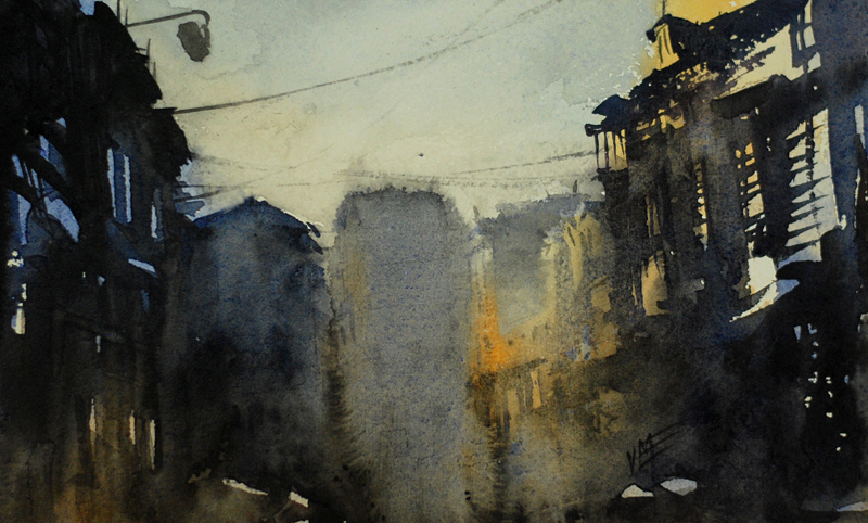 Vinod more : a painter: Watercolors