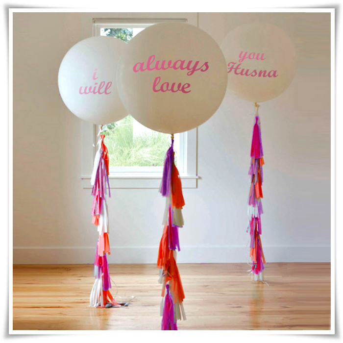 Pretty Theme Event Planner: New Personalized Wordings on Balloon