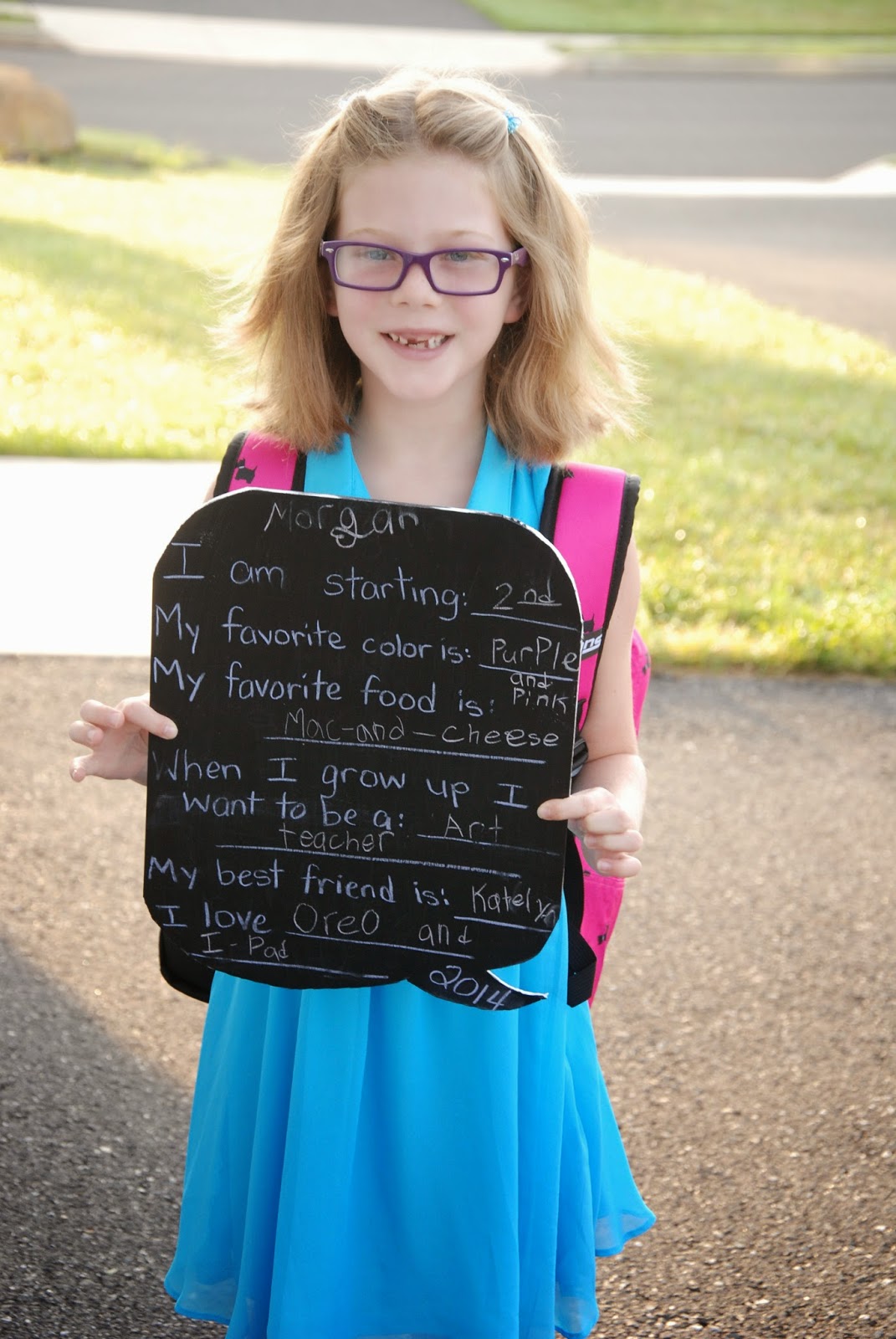 Busy Lee Family: Morgan's first day of 2nd grade!!!