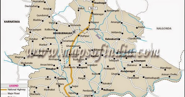 Mahabubnagar District Map « Adilabad,Karimnagar,Nizamabad,Medak ...