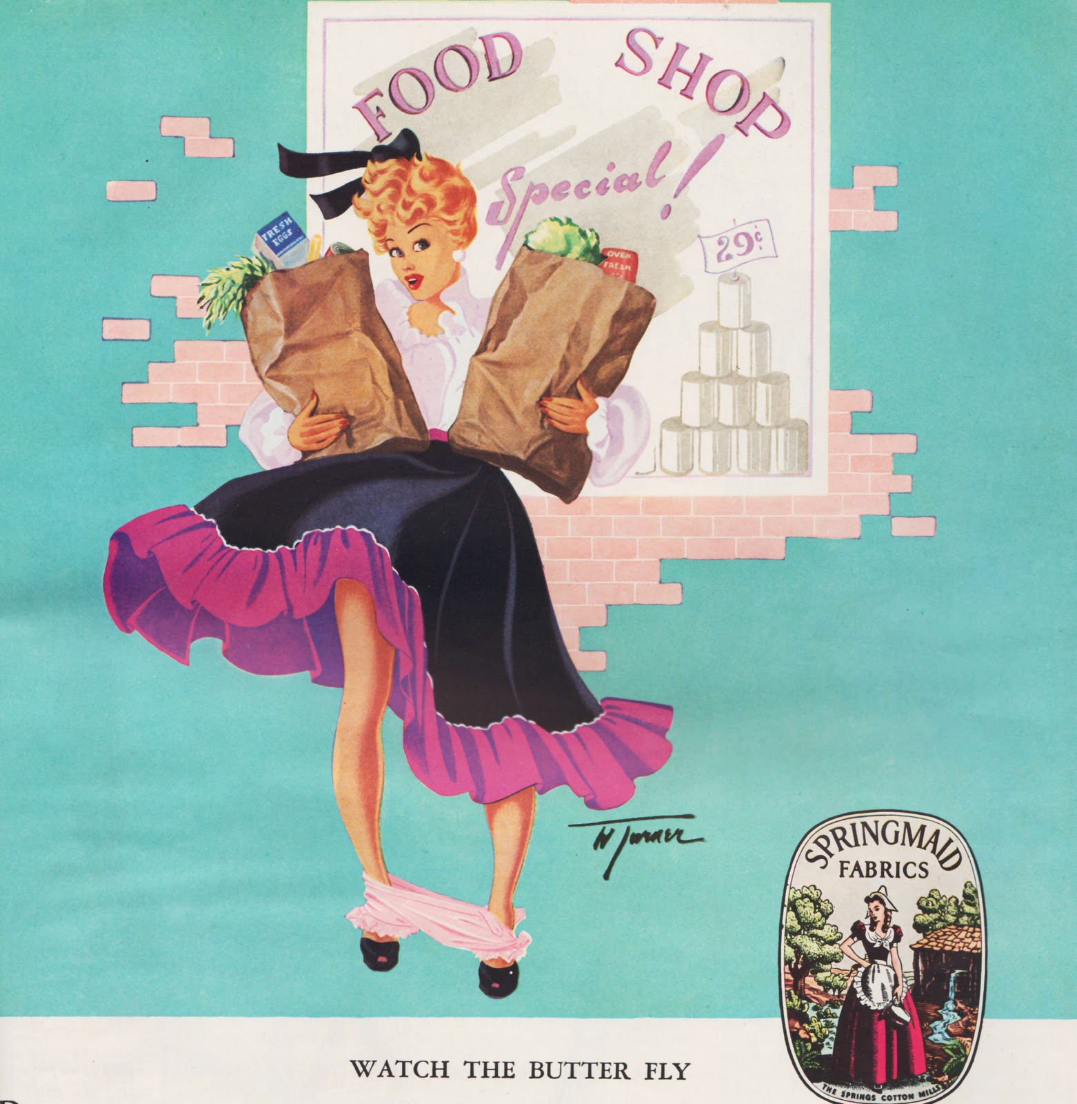 RETRO-A-RAMA: Textile Temptresses -Springmaid Ads