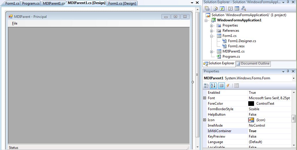 Formulario MDI Child C# en Visual Studio 2012 - DevCate Programación Web