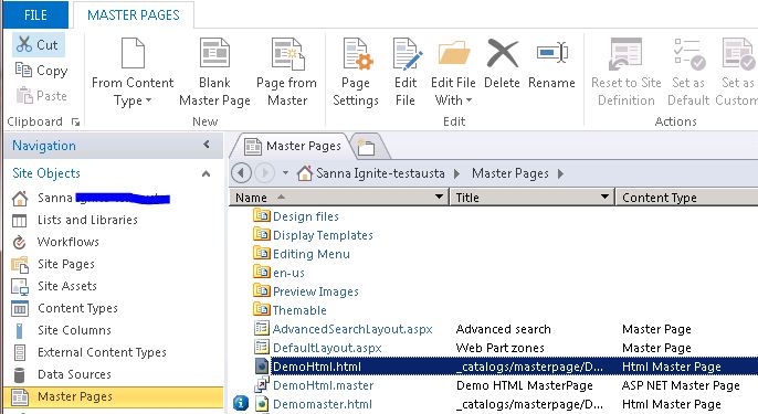 Bordering Net How To Create An Html Masterpage For Sharepoint 2013