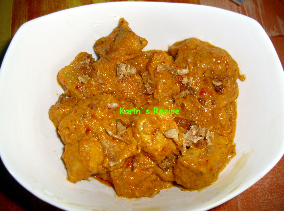 Karin's Recipe: Daging/Ayam Gulai Lemak (Malay Style Dried Beef/Chicken ...