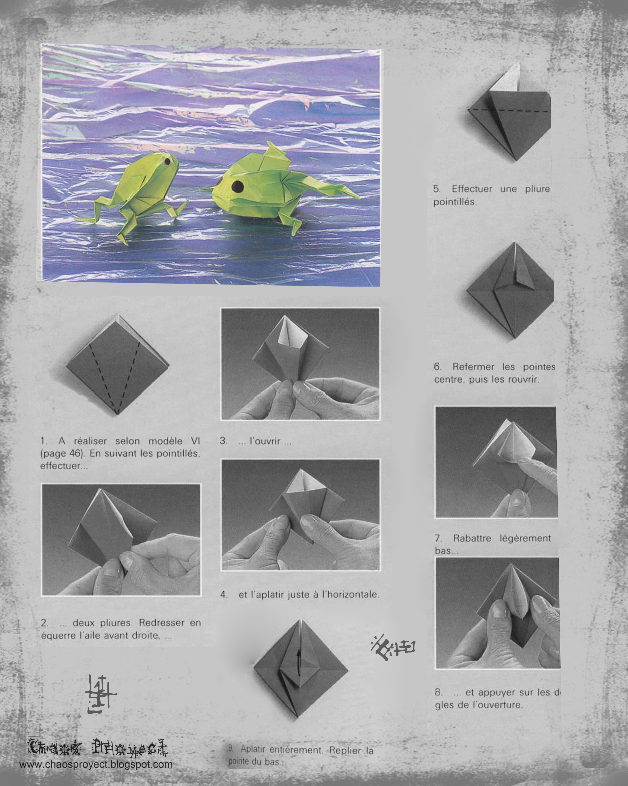 Chaos Proyect: Rana Inflable de Origami/Inflatable Origami Frog