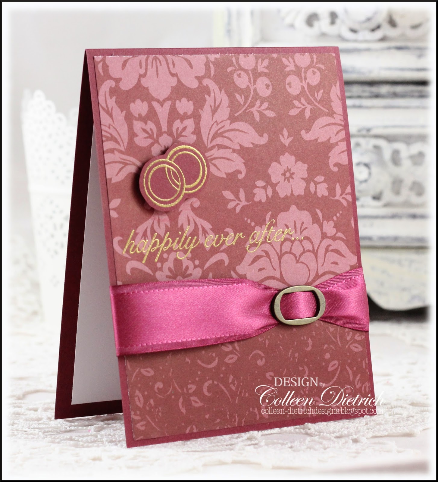Clean and Elegant Wedding Card | Colleen Dietrich Designs