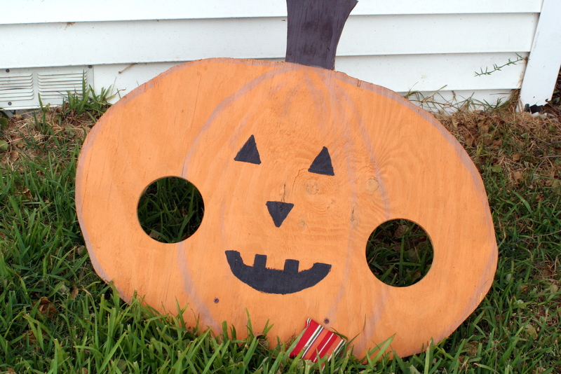 Greene Acres Hobby Farm: Pumpkin Toss Game for Halloween