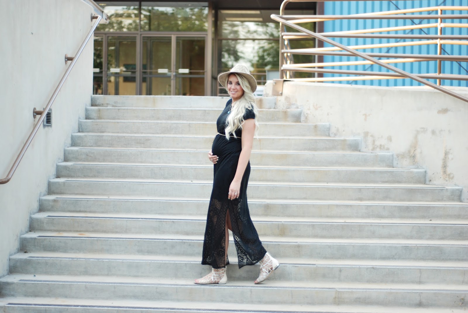 BLACK LACE DRESS FEATURING TRIPLE THREAD & 15 WEEK BUPDATE! | The Red ...