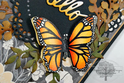 Up On Tippy Toes: Hello- Monarch Butterfly Card