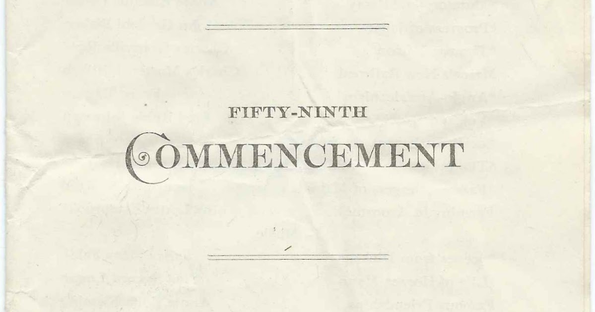 Heirlooms Reunited: 1907 Commencement Program for Ricker Classical ...