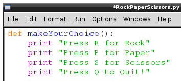 Trevor Appleton: Basic Python - Rock Paper Scissors