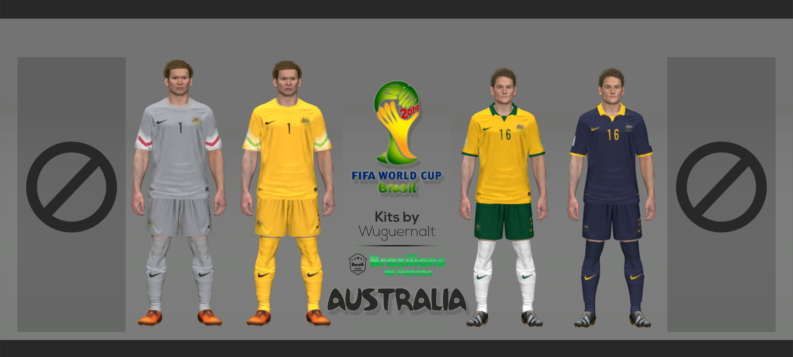 [PES 2014 PC] Uniformes Austrália Copa do Mundo 2014 • Brazilians W-Patchs
