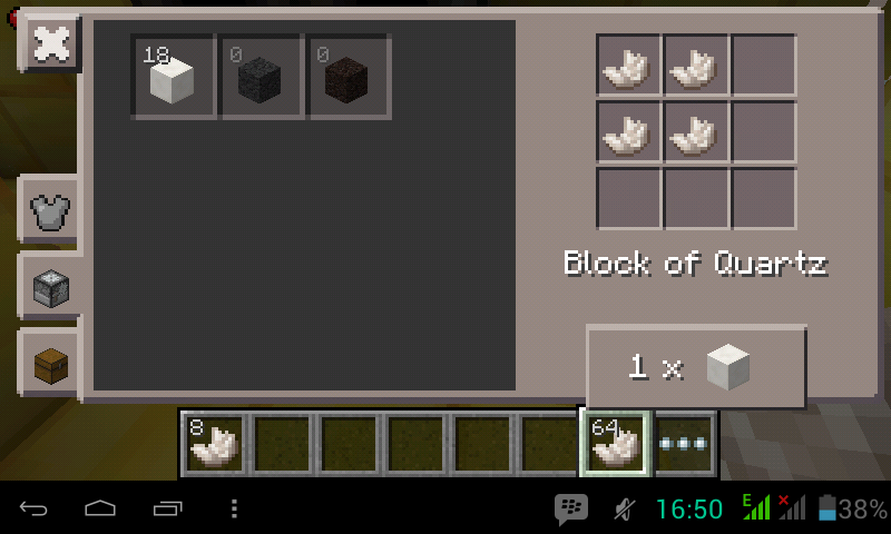 CARA MEMBUAT BLOCK OF QUARTZ di MINECRAFT PE | Tablet-Guaa