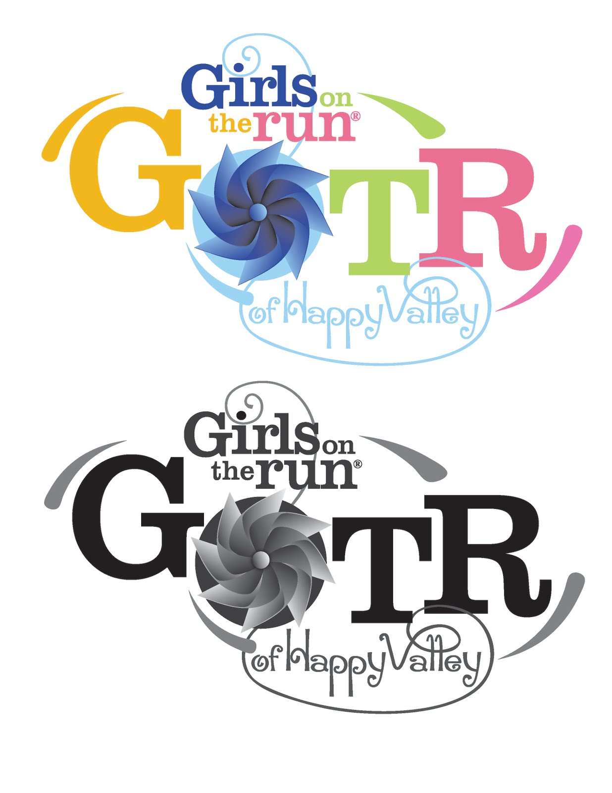 Art from the chasm: Design Studio I: Girls on the Run of Happy Valley logo