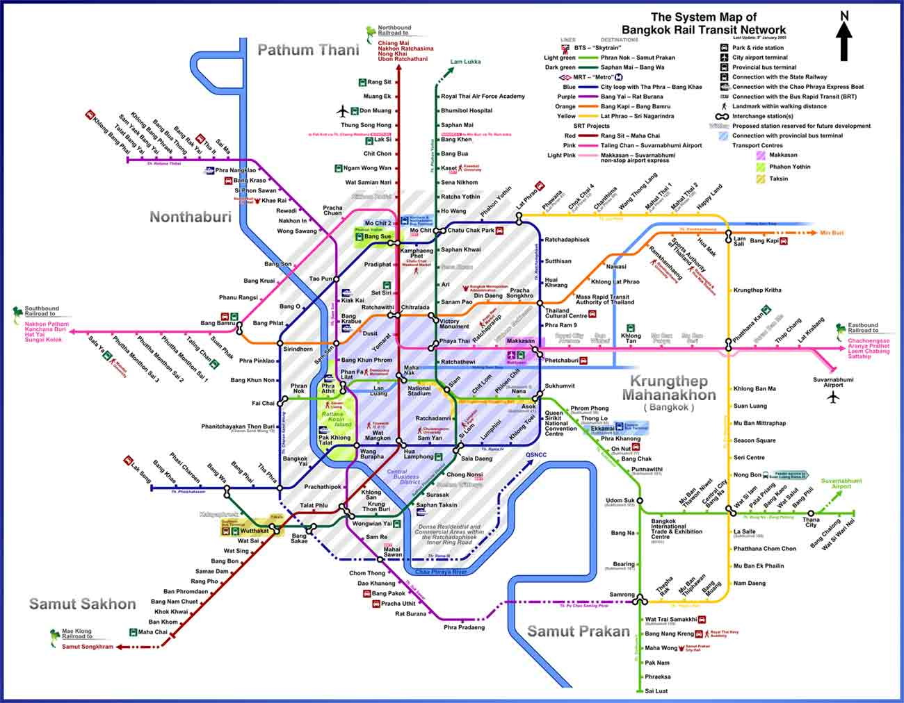 Map of Bangkok, Thailand