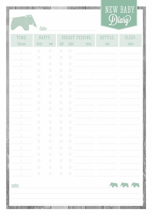 Someday Crafts: Crafting for Baby - New Baby Diary from Eliza Ellis