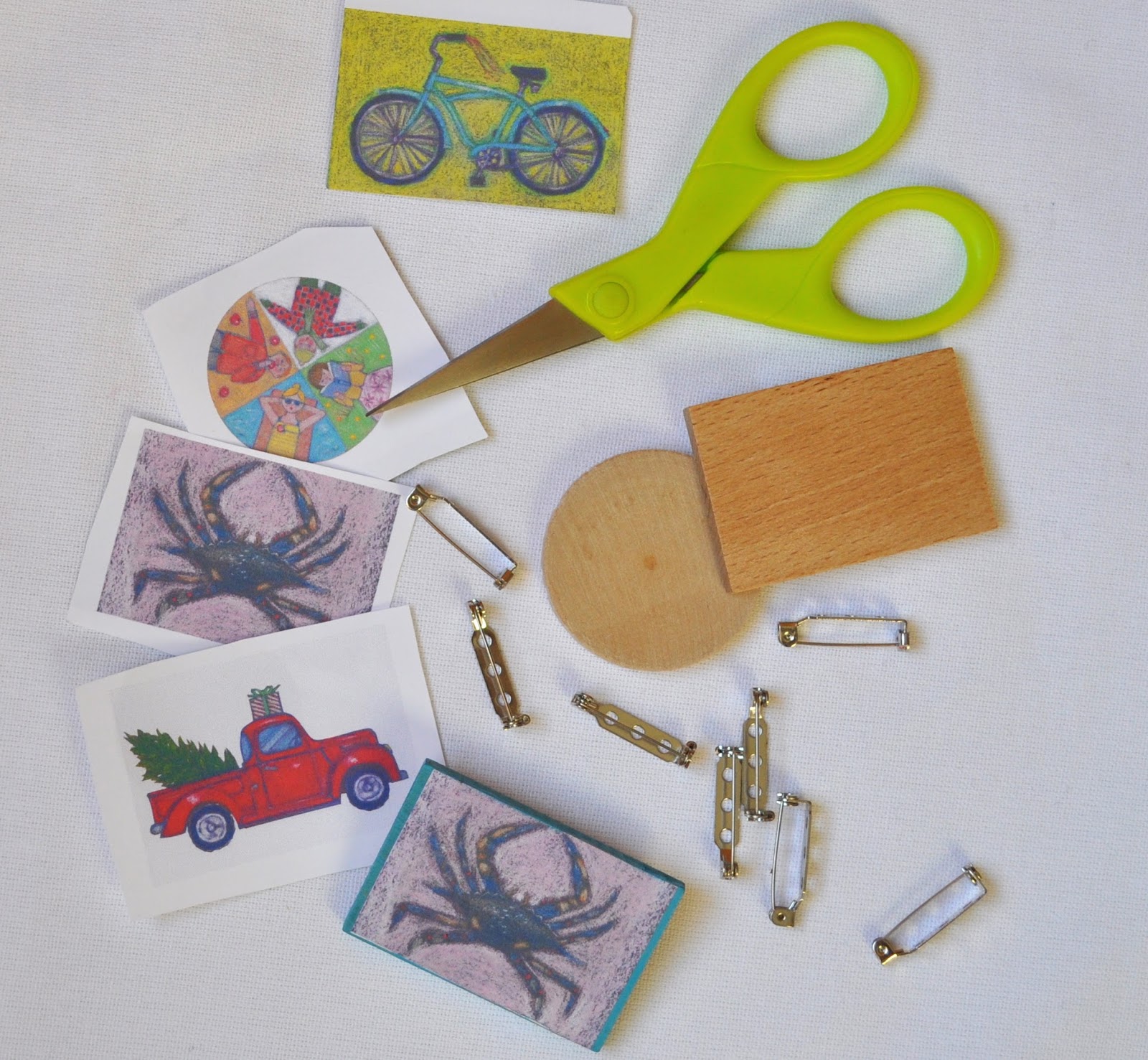 Vicki Smith Art: Make your own Art Pins