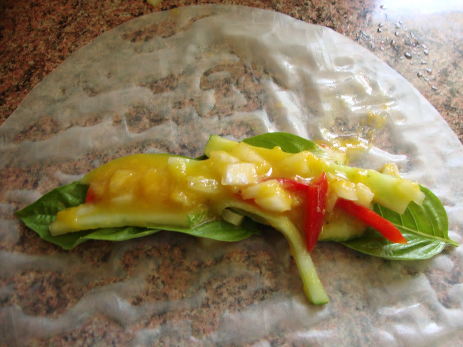 a poet's kitchen: Thai Basil Rolls with Sweet and Spicy Sauce