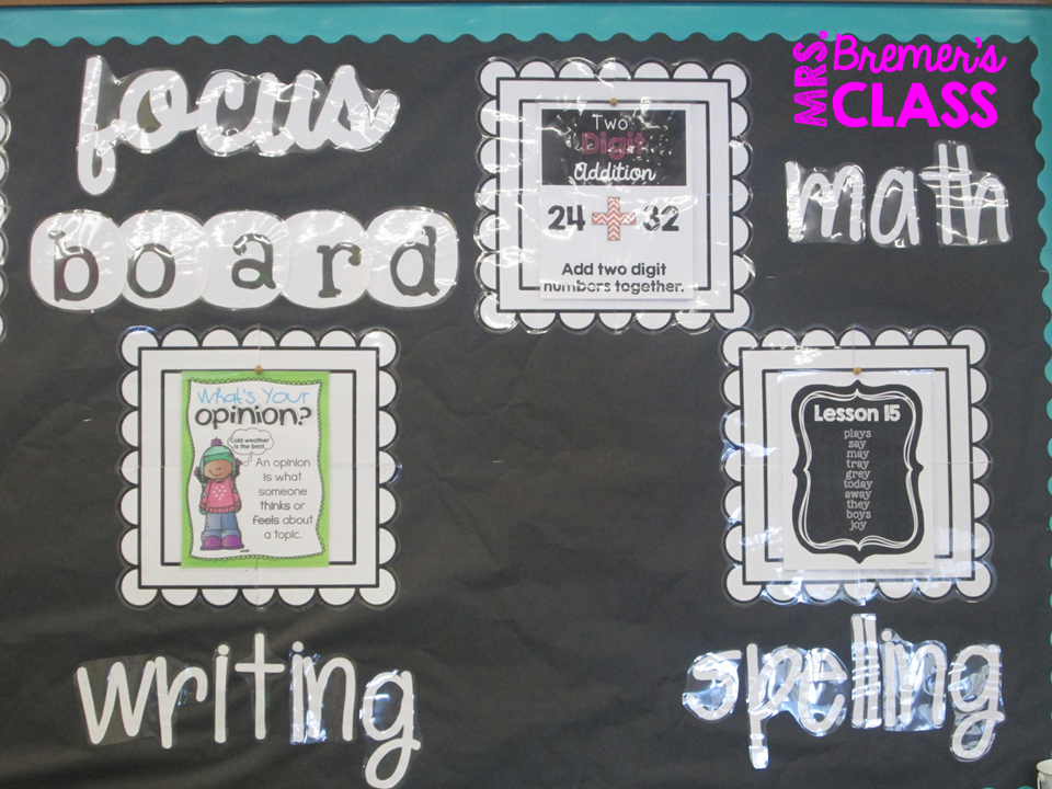Let's FOCUS! {Focus Board/Objectives Board Inspiration} | Mrs. Bremer's ...
