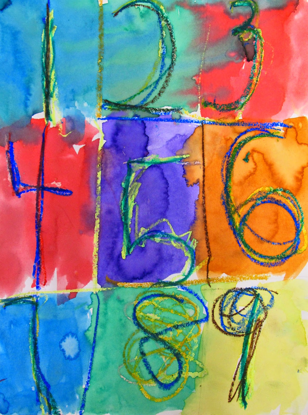 Miss M's Art Room: Kindergarten Number Painting