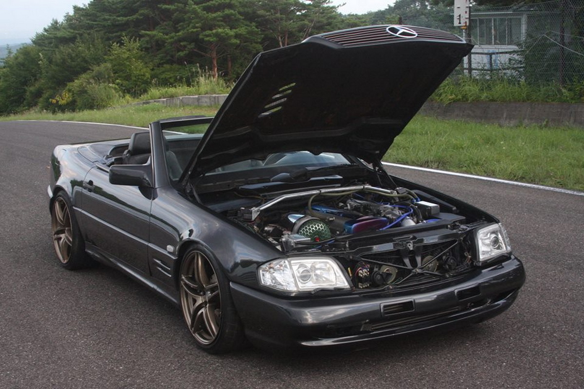 Mercedes-Benz R129 with 2JZ-GTE engine by Power Vehicles | BENZTUNING