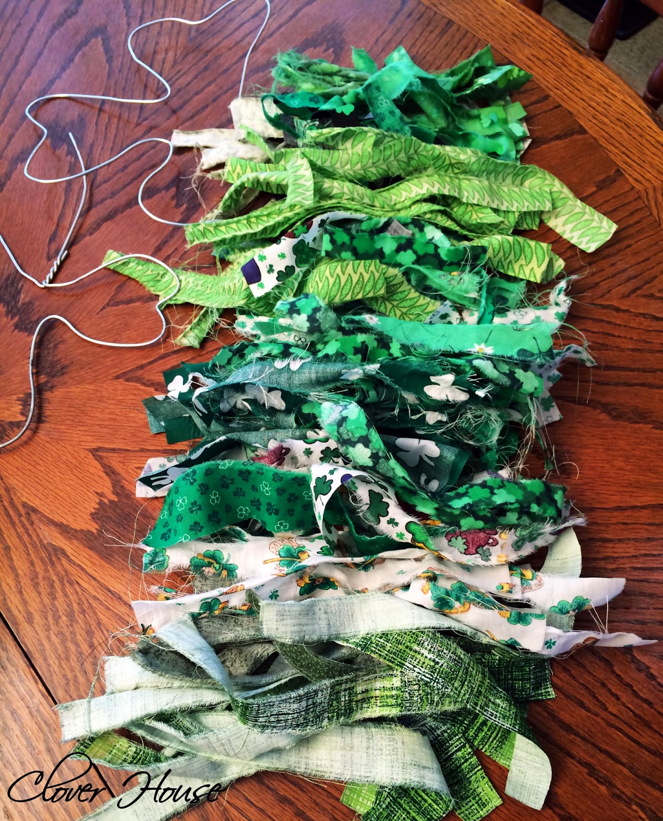 Clover House: An Easy Fun Rag Shamrock Decoration