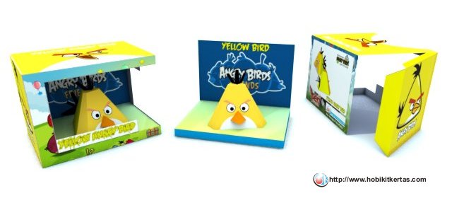Paper Shock: Yellow Bird Box Angry Birds by Hobikitkertas