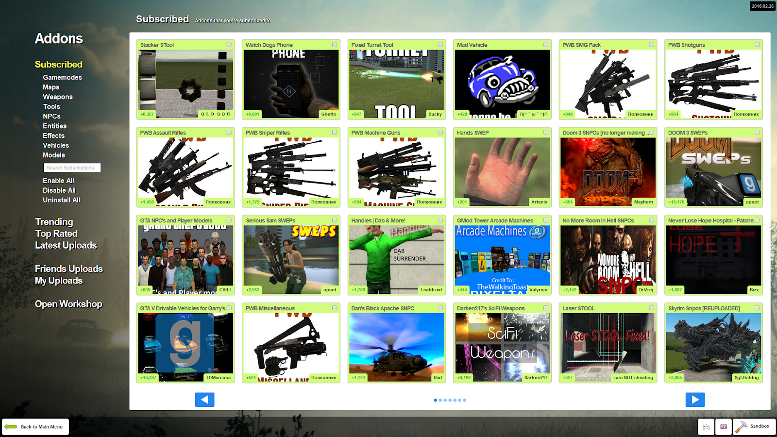 SARKUS REDCOM: Addons para Gmod por Mediafire y Steam: MEGA PACK DE 125 ...