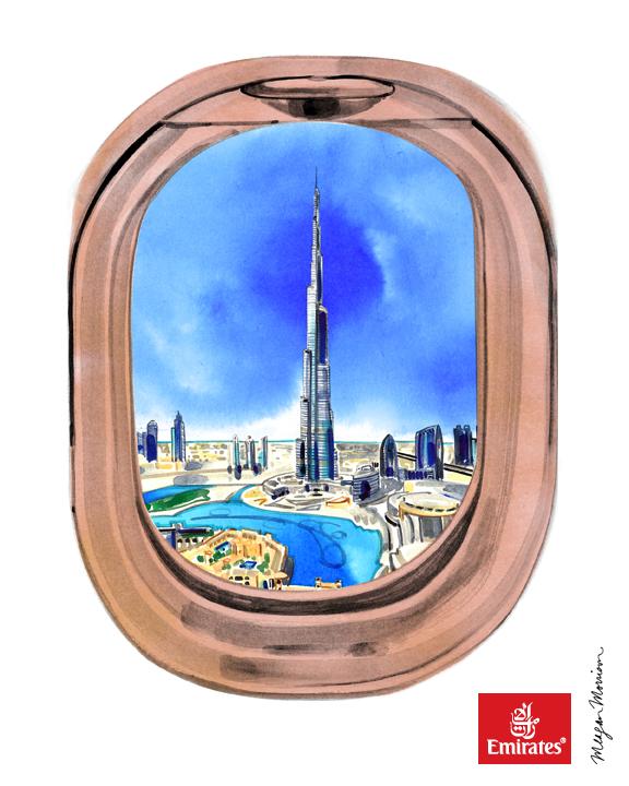 Travel Write Draw: Illustrated Postcards for Emirates Airlines!!