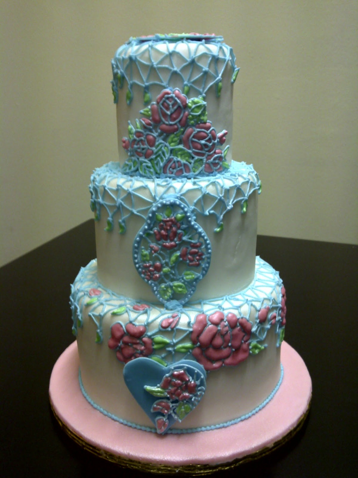 Sugar box & 3tier Royal Icing Design (Dummy) | Unique Cake