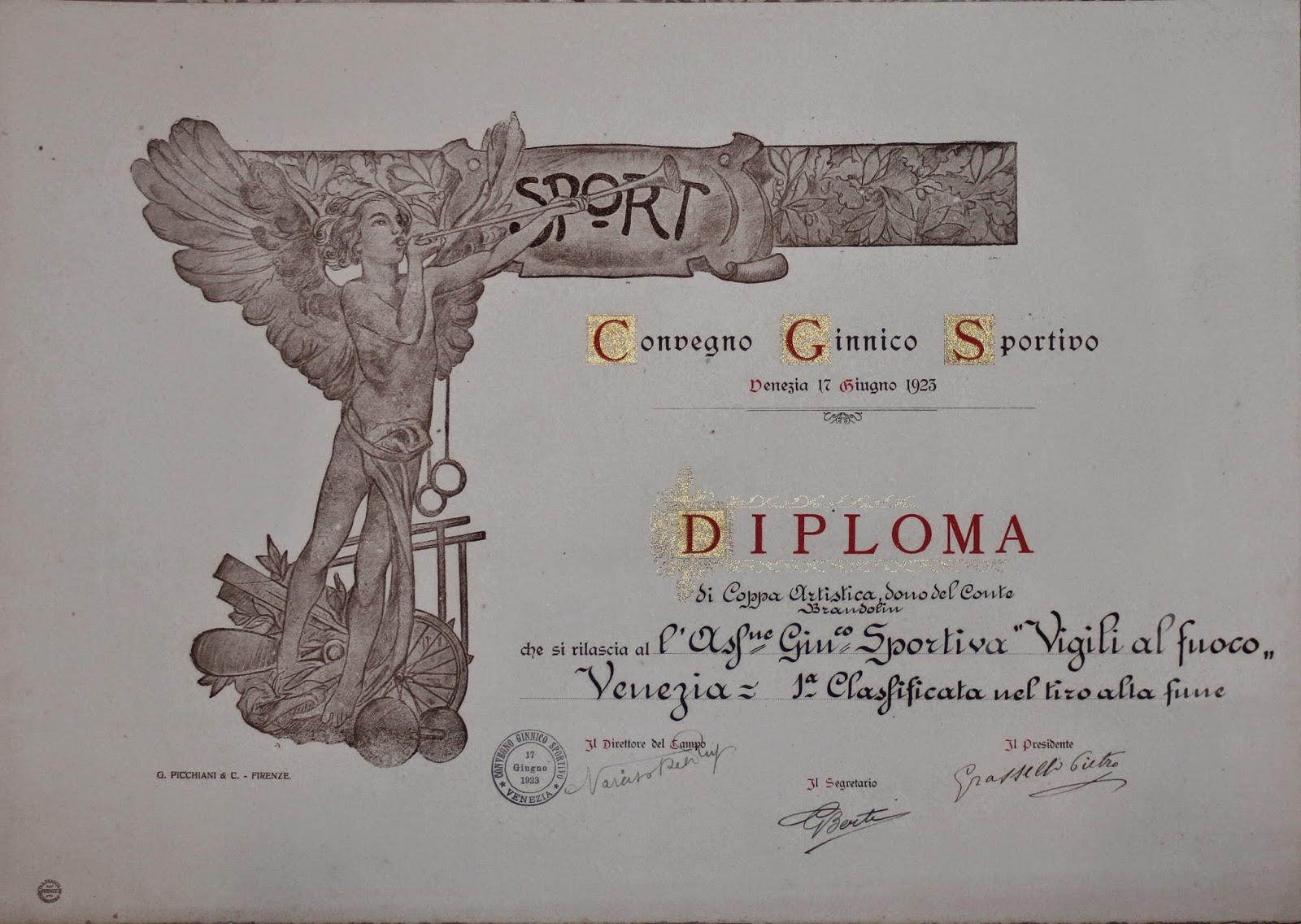 cartoline medaglie vigili del fuoco pompieri: DIPLOMI POMPIERI VIGILI ...