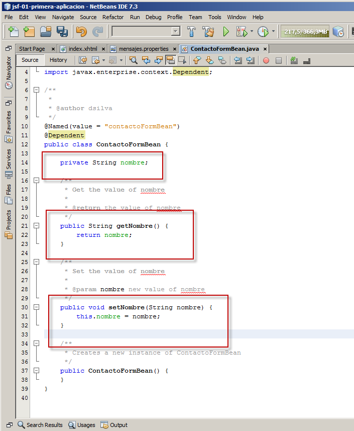 Tutorial JavaServer Faces 2.2 - Java EE 7 - Sesión 1