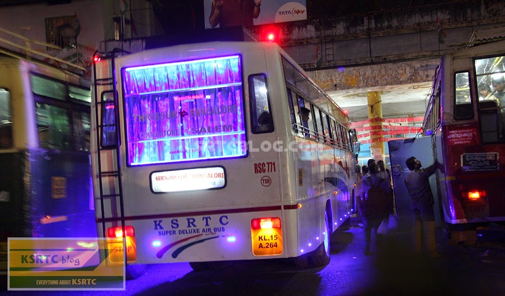 KSRTC Thrissur - Bangalore Super Deluxe Air Bus - Aanavandi Travel Blog