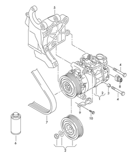 VW GROUP: 8K0260805K VW GROUP-AC COMPRESSOR DENSO PETROL ENGINE