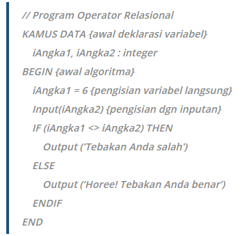 Definisi Operator Dalam Pemrograman