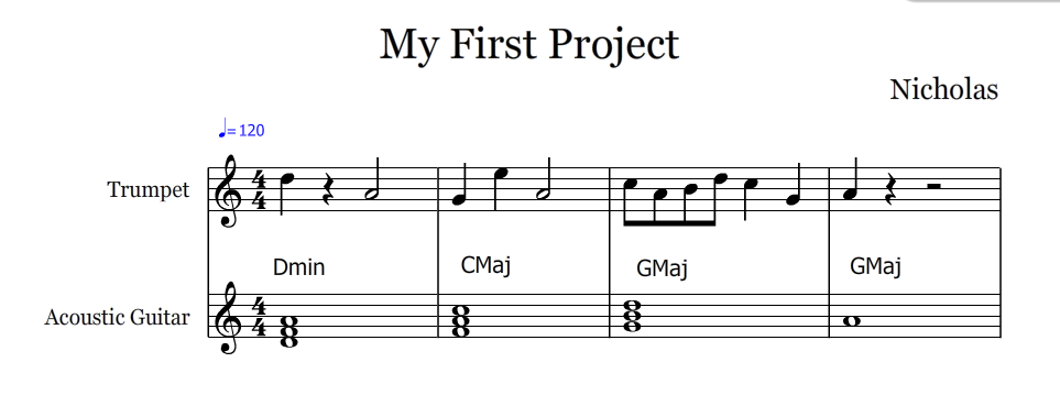 Nicholas's Composition Blog: Harmonize the First 8-Bar Melody
