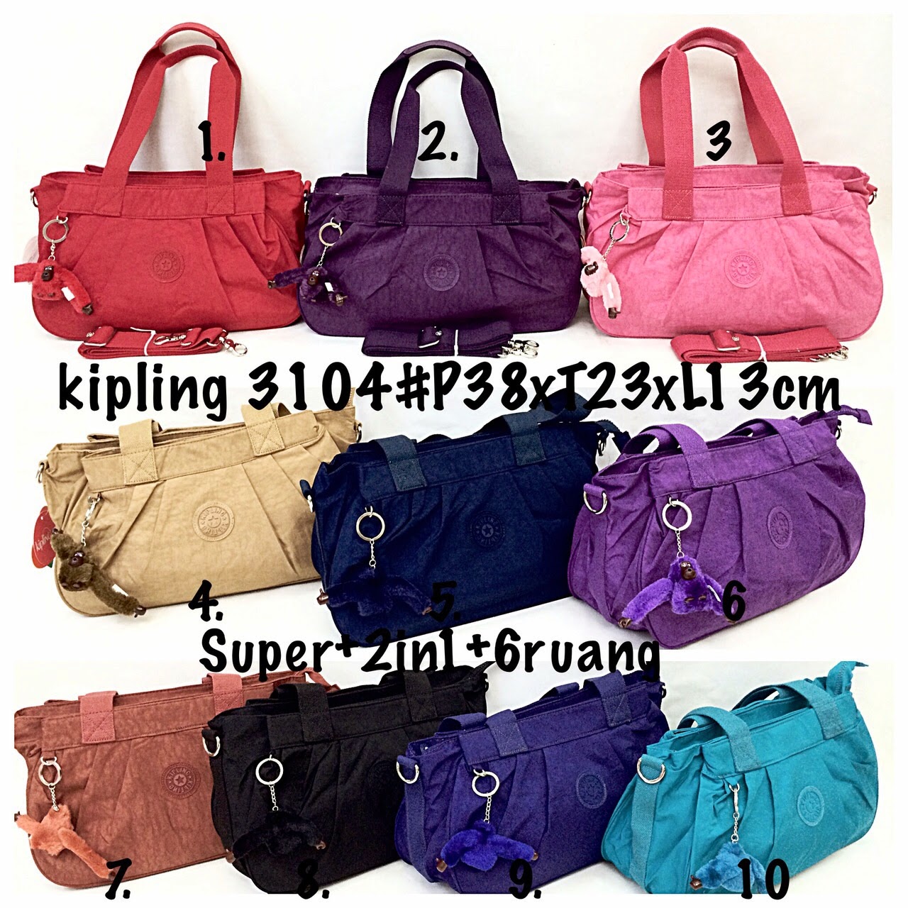 Jual Tas Kipling: Tas Kipling 3104 Tas 2in1 Tas Sandang Tas Selempang 6 ...