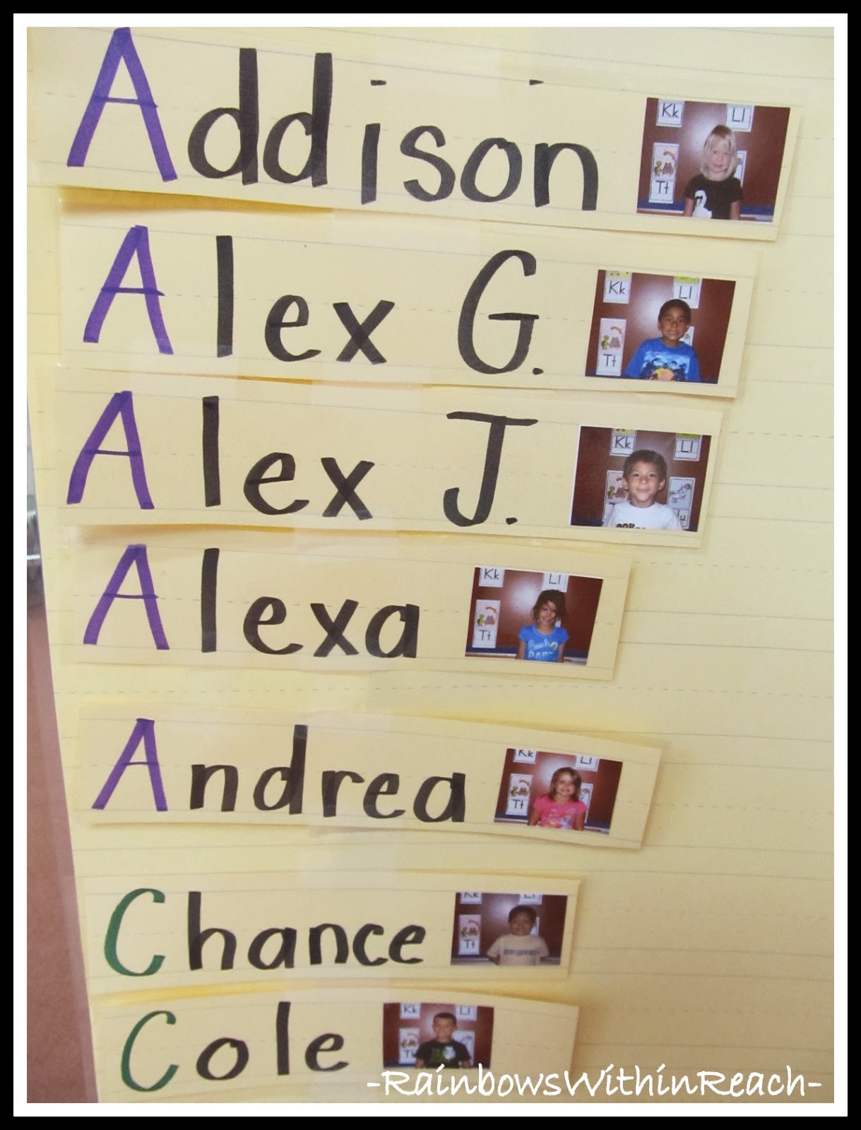 RainbowsWithinReach: Reading Begins with the Child's Name!