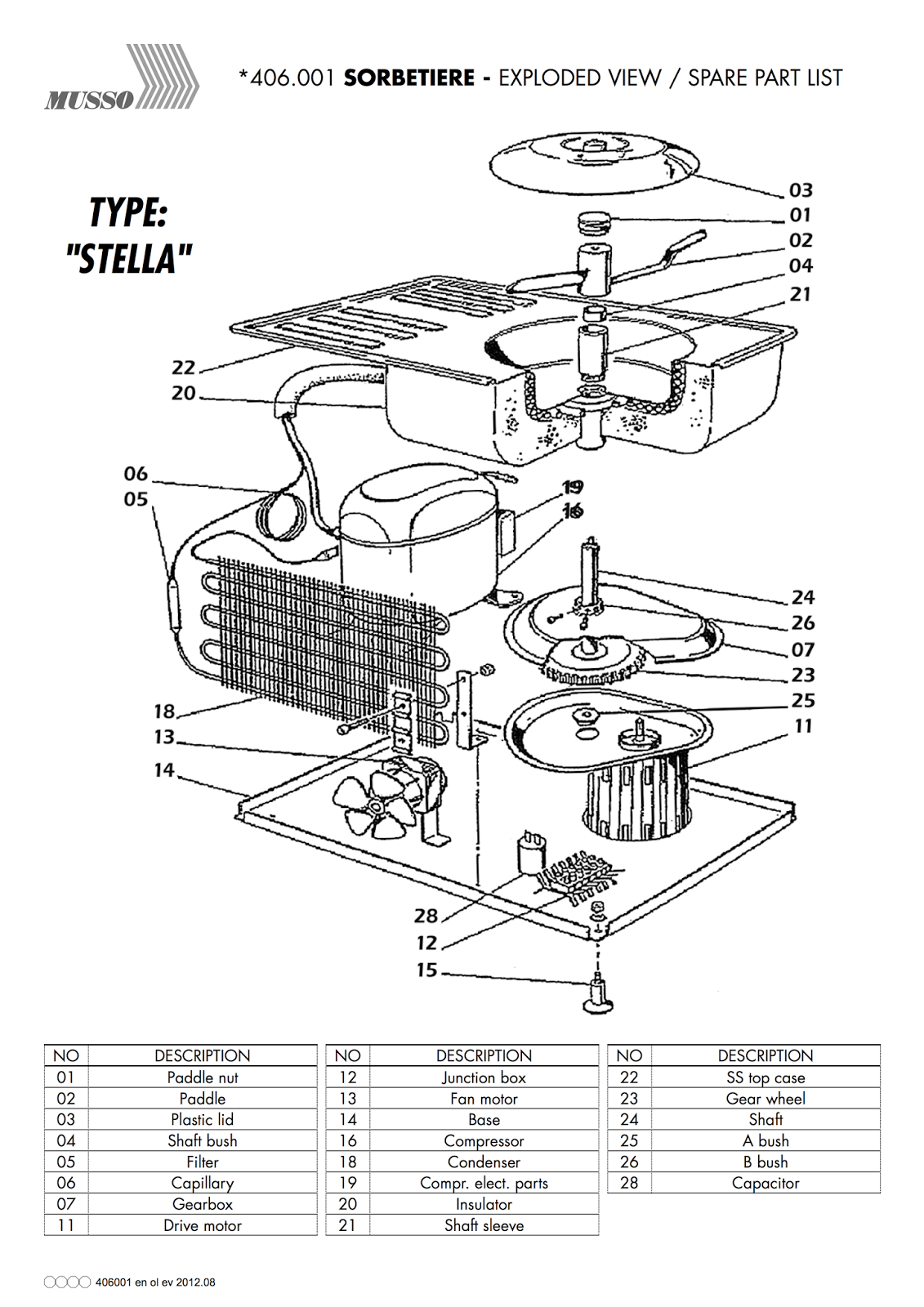 Musso 5030 Ice Cream Machine repairs
