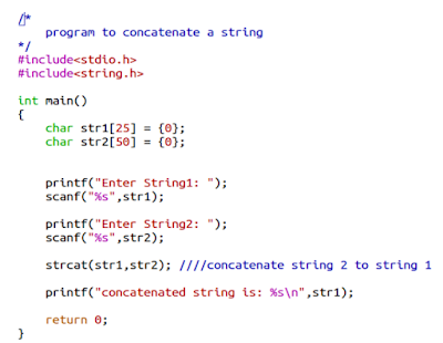 Concatenate a string. ~ College Term Work Blog