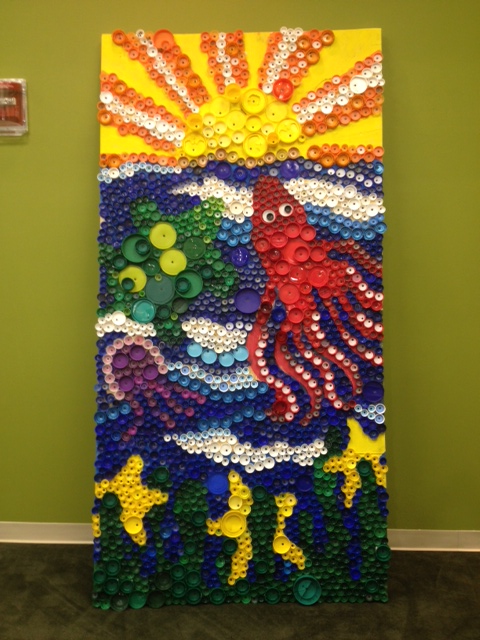 The Colorful Art Palette: Bottle Cap Cooperative Mural