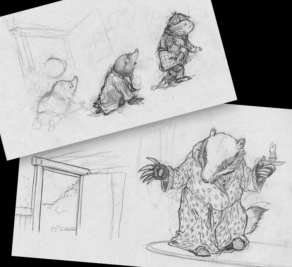 David Petersen's Blog: Wind In the Willows: Badger's Entry Illustration ...