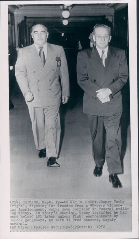 Roger Touhy, Gangster: Roger going to court or leaving court 1944-1953