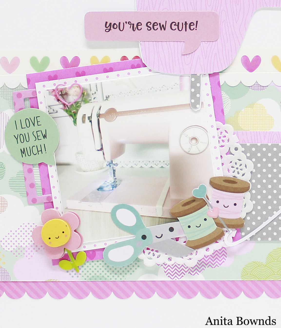 Doodlebug Design Inc Blog: Embellishming Focus | You're Sew Cute Layout ...