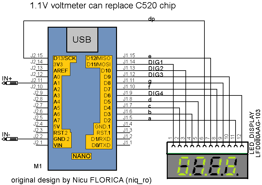 Nicu FLORICA (niq_ro): Voltmetru pentru 1,1V (poate inlocui modulul cu ...