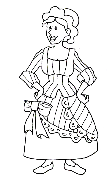 Stampa e colora: Colombina